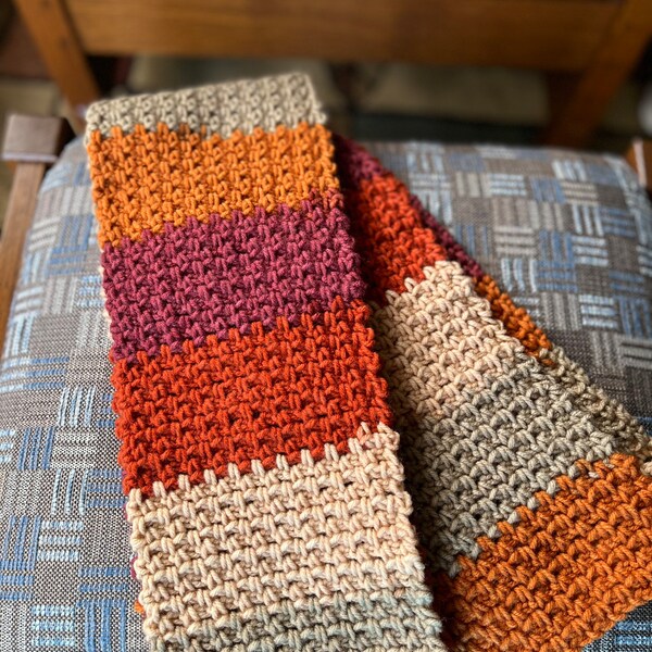 Crochet Block Scarf - Etsy