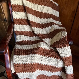 Handmade Toffee and Cream Blanket Couch Blanket Brown and - Etsy