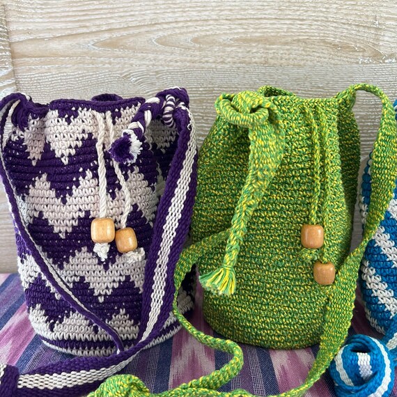 Guatemalan Cotton Crochet String Bags - Gem