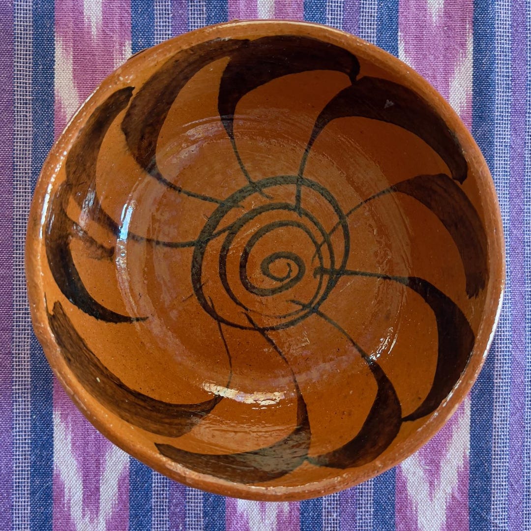 Early Redware Bowl | Primitive | Folk Art - Etsy