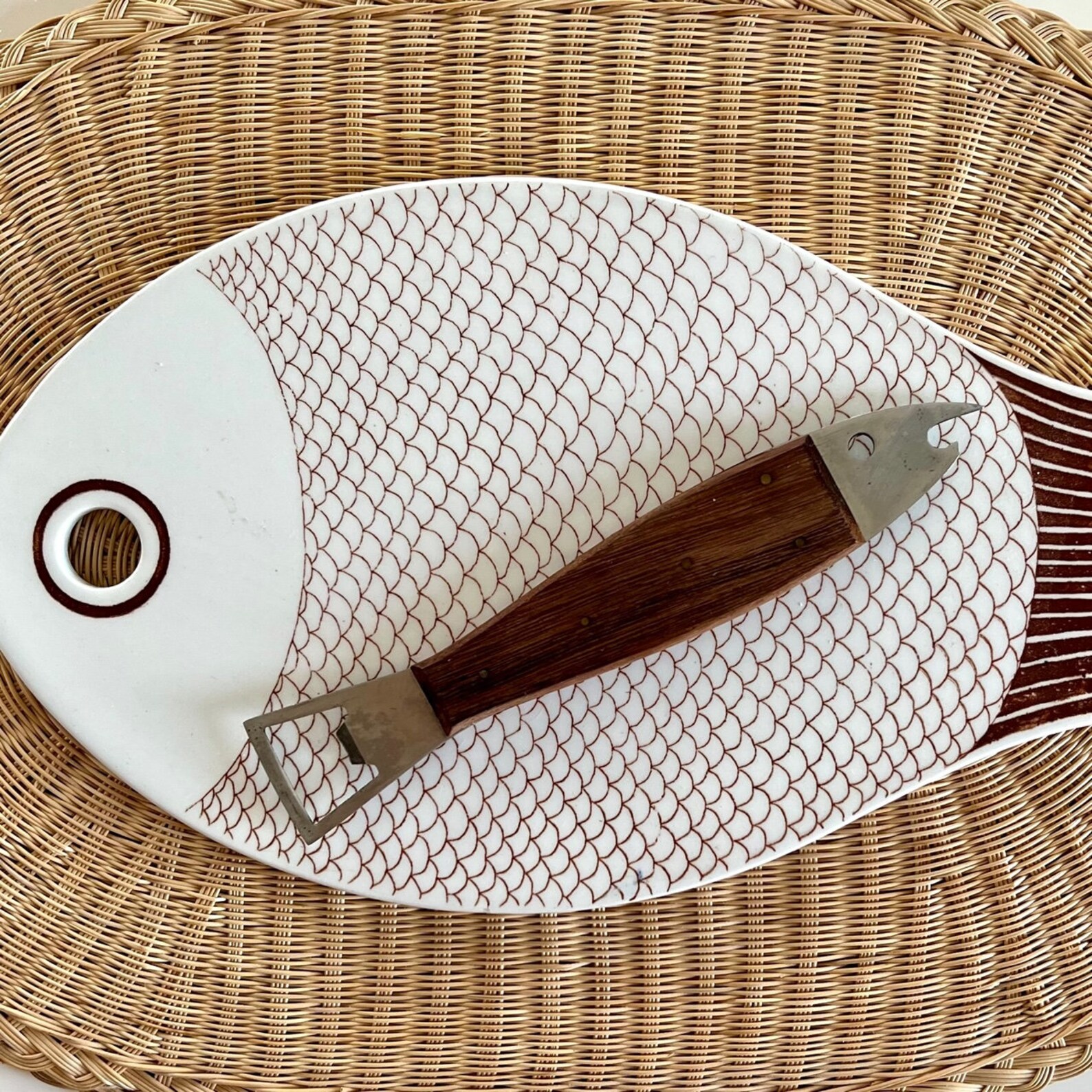 Mid-century Fish Duet | Trivet | Cheese Board | Bottle Opener - Etsy