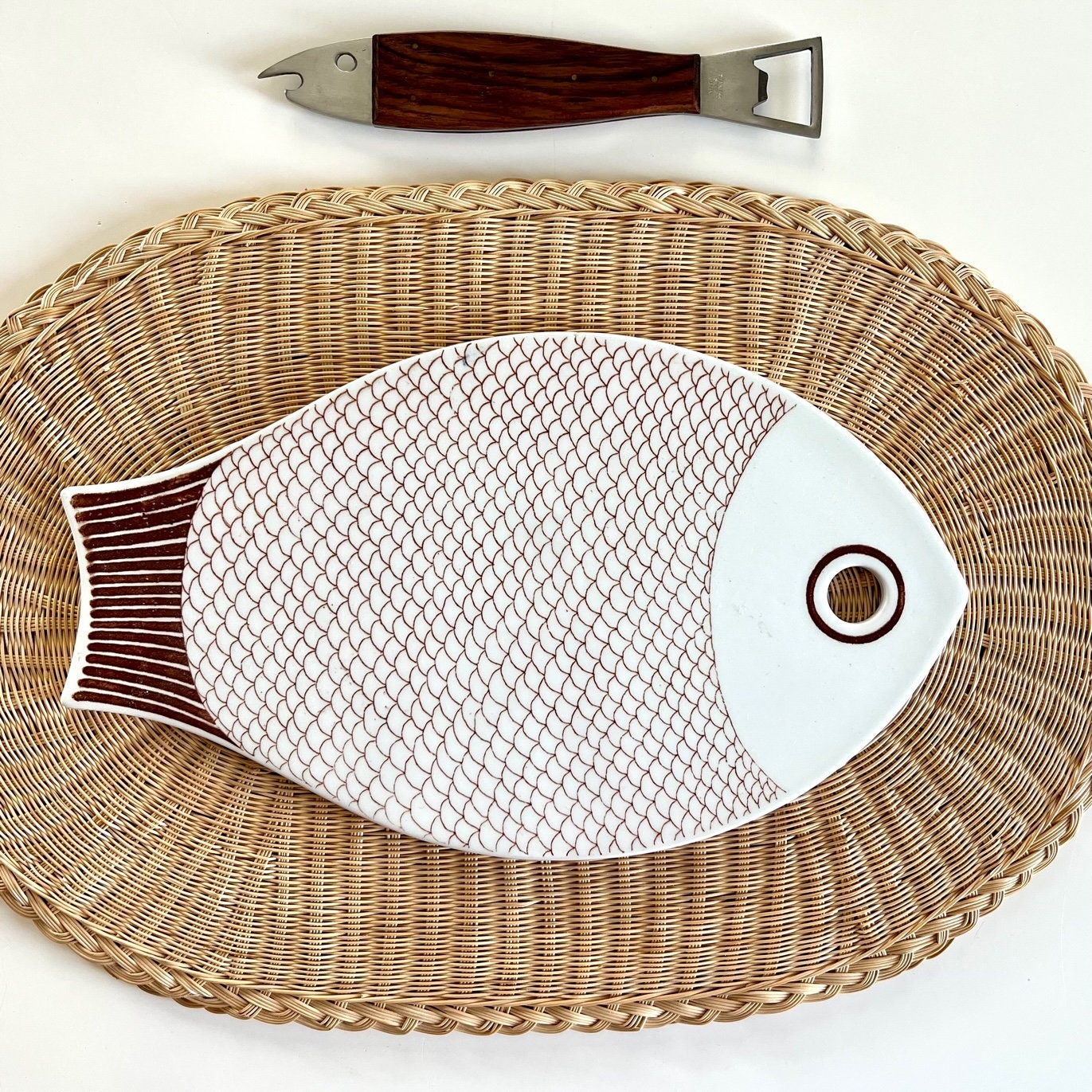 Mid-century Fish Duet | Trivet | Cheese Board | Bottle Opener - Etsy