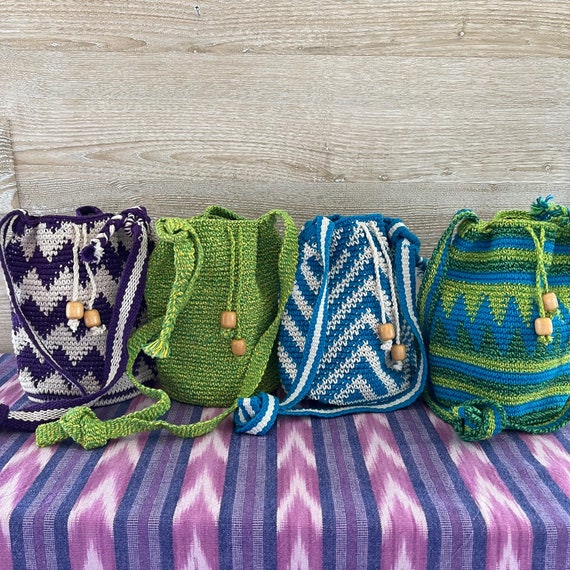 Guatemalan Cotton Crochet String Bags - Gem
