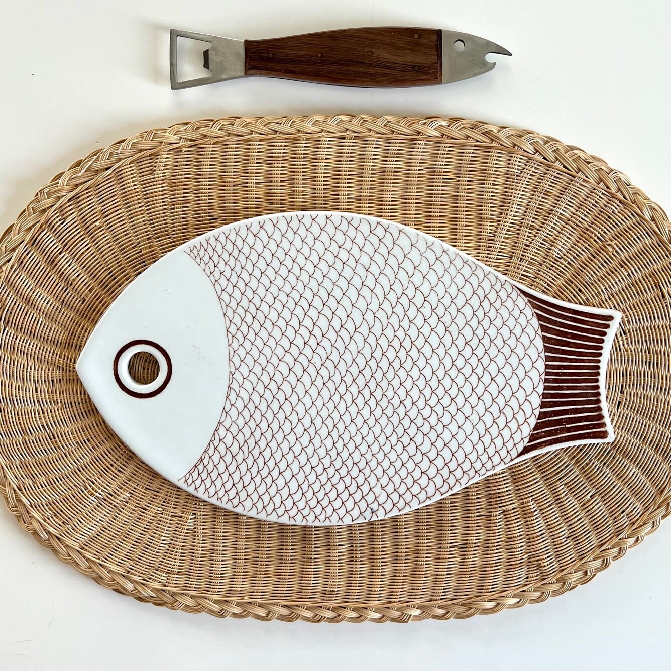 Mid-century Fish Duet | Trivet | Cheese Board | Bottle Opener - Etsy