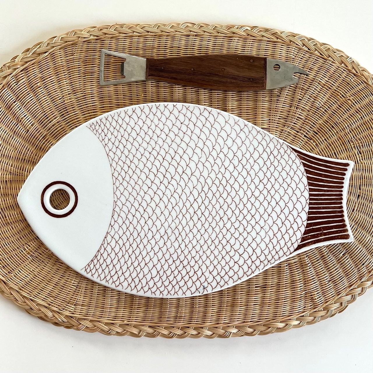Mid-century Fish Duet | Trivet | Cheese Board | Bottle Opener - Etsy