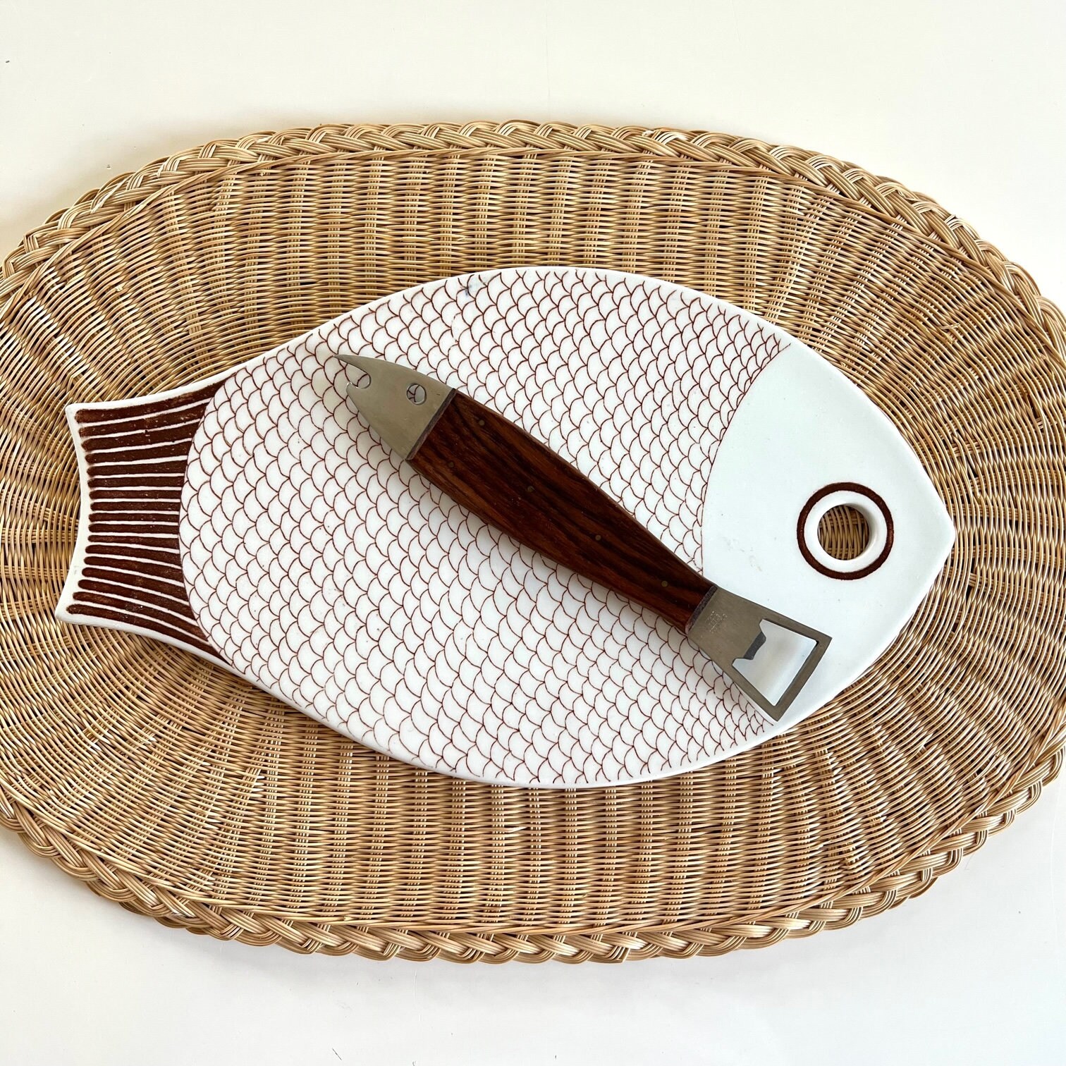 Mid-century Fish Duet | Trivet | Cheese Board | Bottle Opener - Etsy