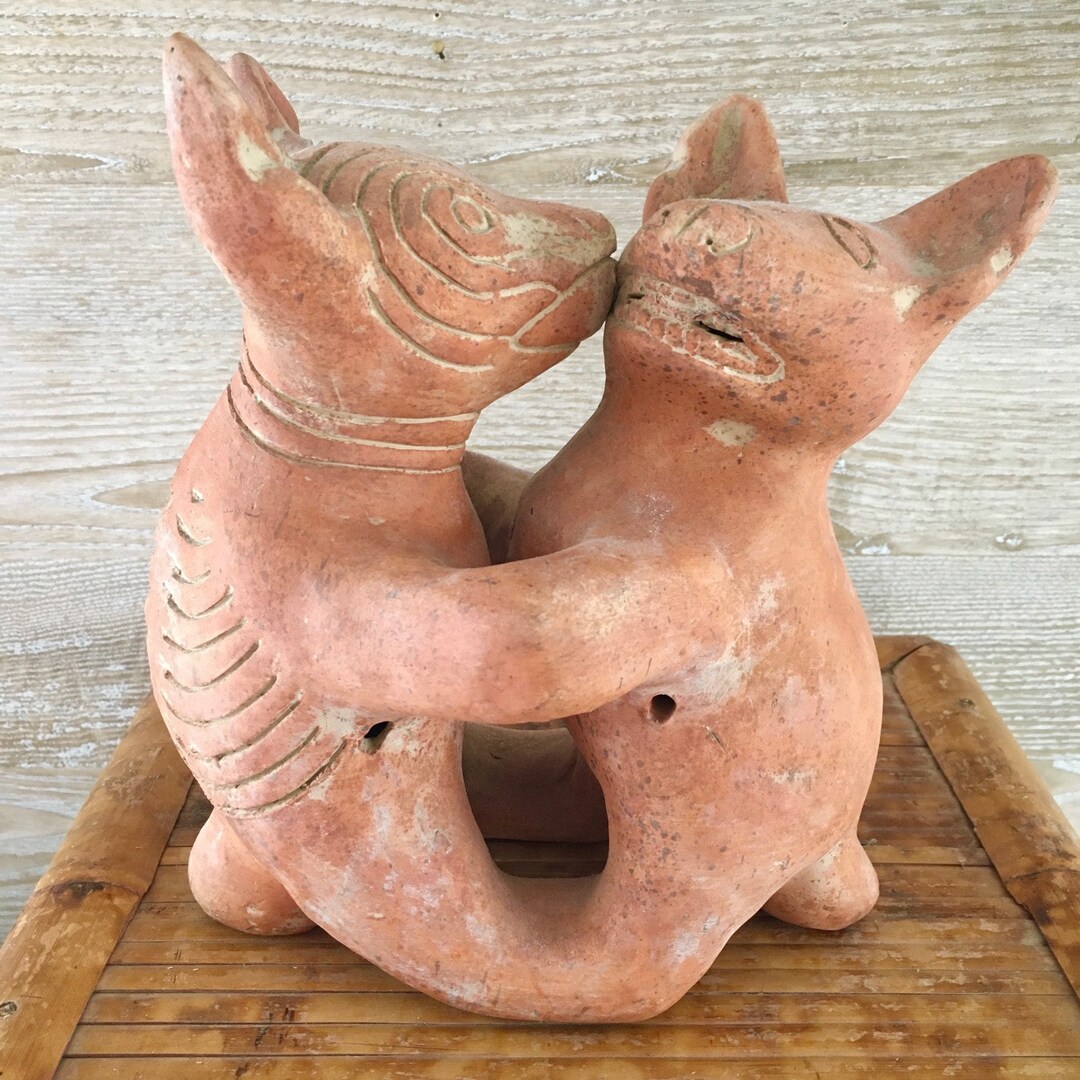 Large Redware Colima Dogs Pottery Sculpture | West Mexico - Etsy