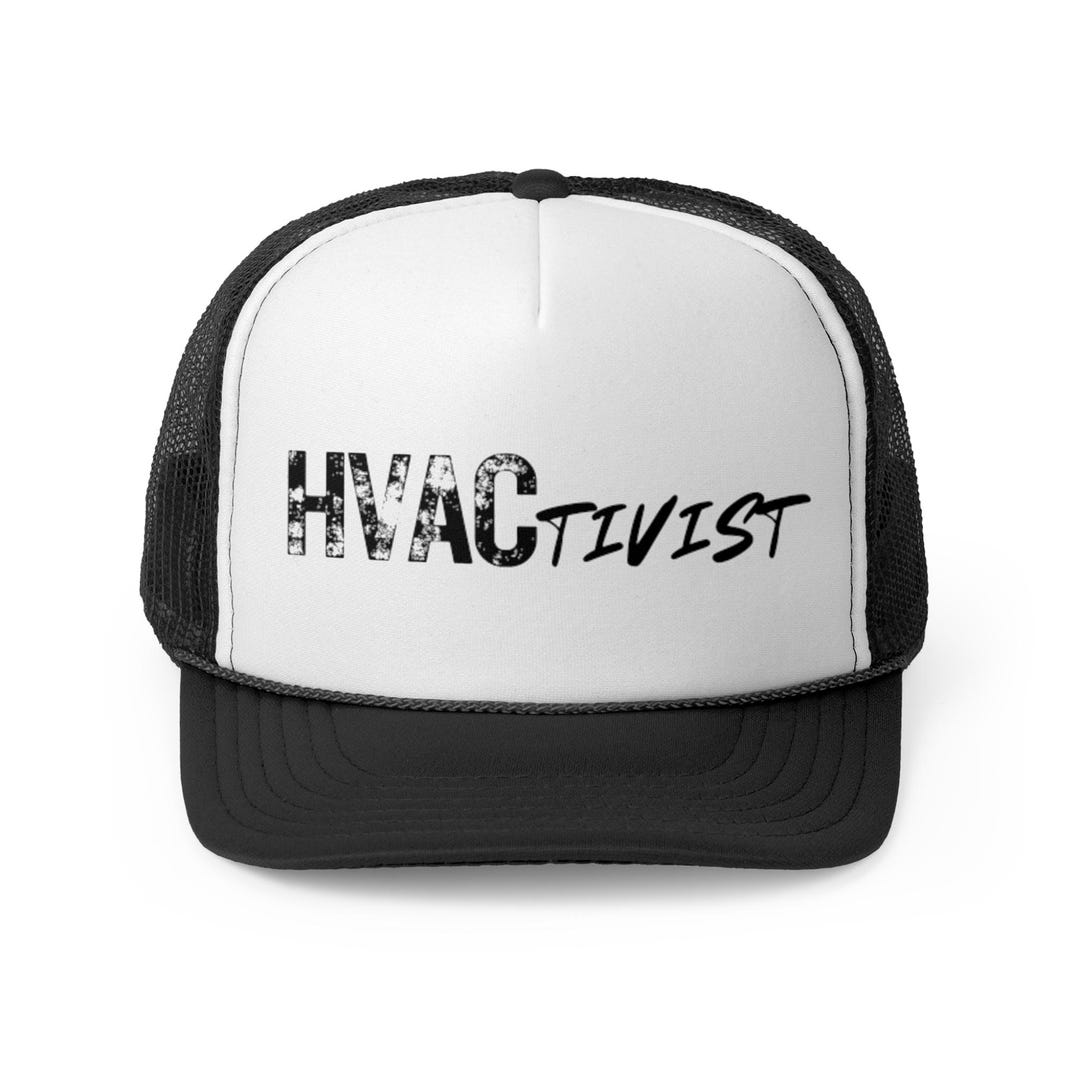 Hvactivist Trucker Cap, Bold Minimalist Hat for Contractors, HVAC ...