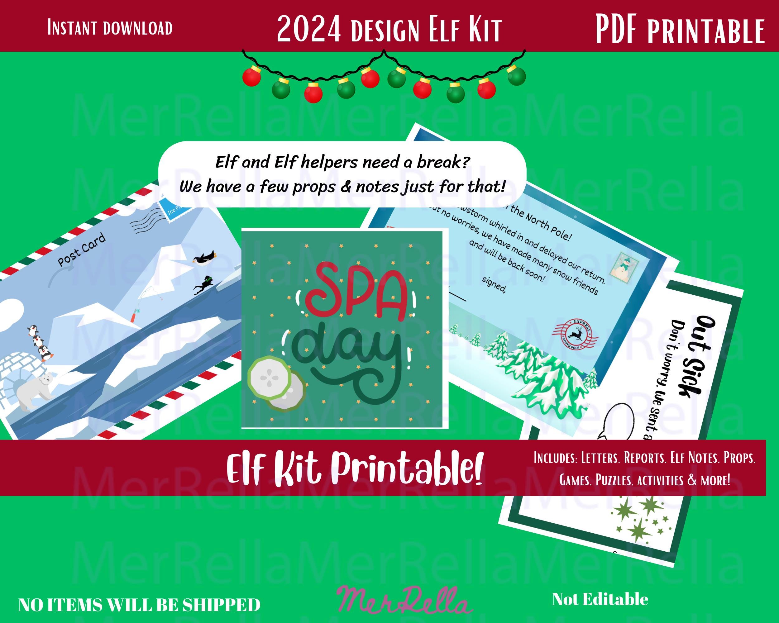 Fun Elf Kit Printable Bundle, 25 Day Christmas Elf Kit, Easy ...