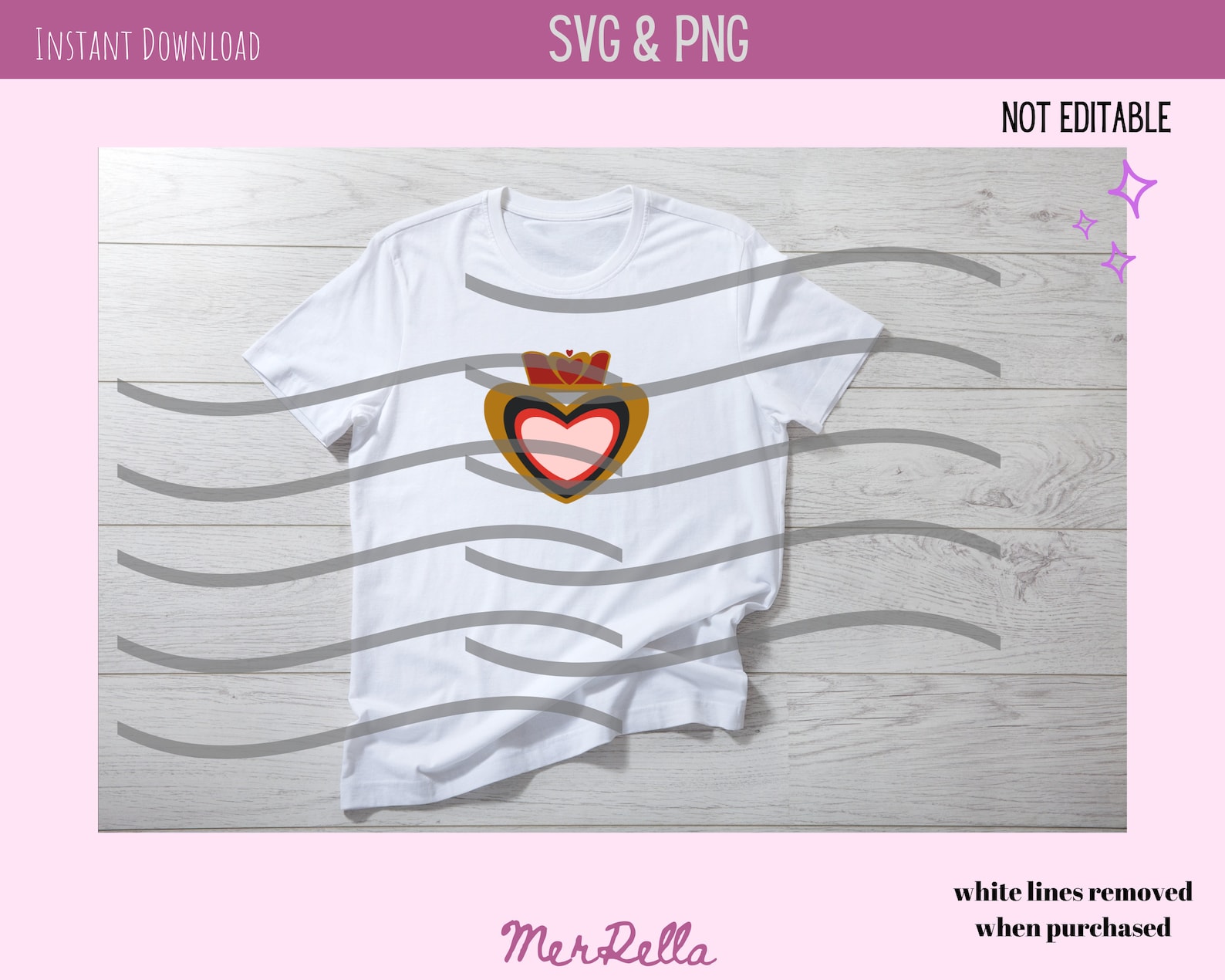 Rise of Red Queen Hearts SVG PNG, Descendants, Hand Drawn Clipart ...