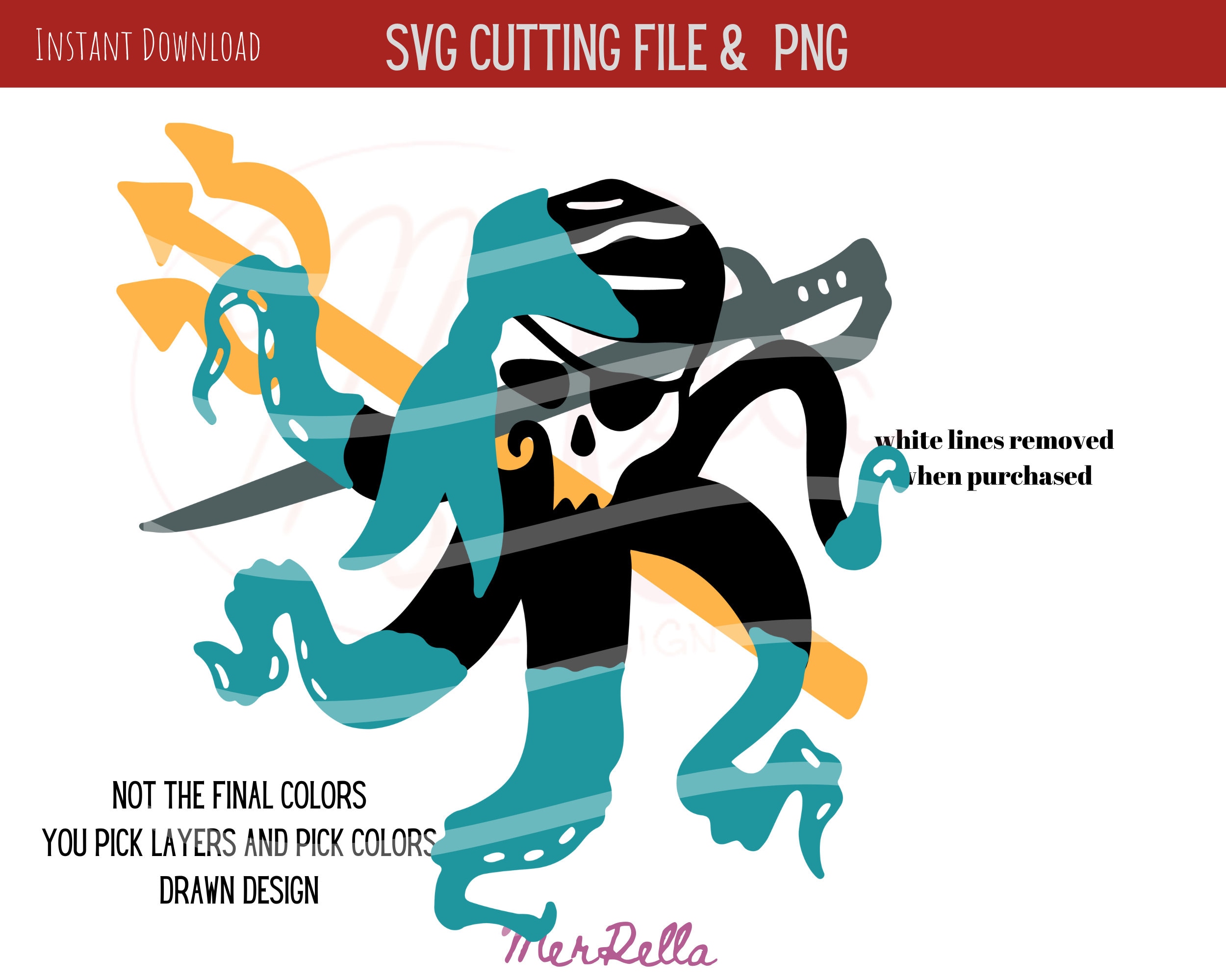 Descendants Uma Pirate SVG PNG, Pirate Trident Svg, Cricut Cutting File ...