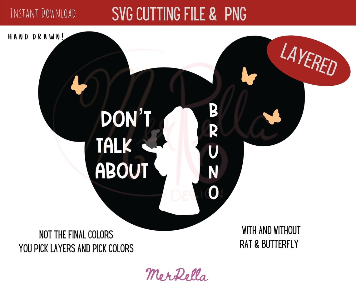 Encanto Bruno Mouse Ears SVG PNG, Cricut Cutting File, Mirabel Svg ...