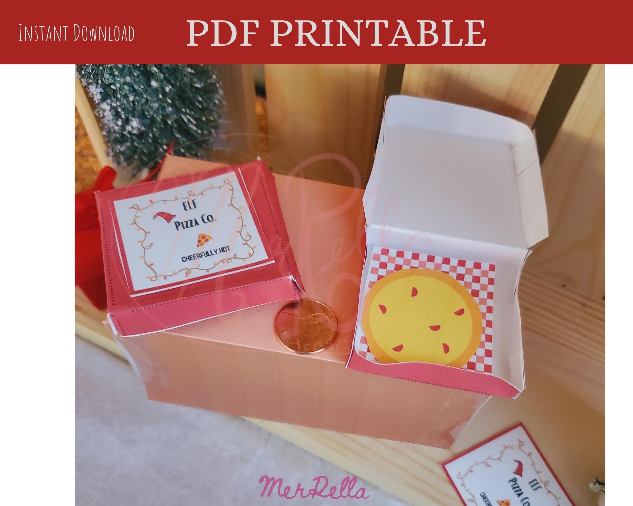 Elf Pizza Box Printable Elf Kit Printable Elf Props Printable Elf ...