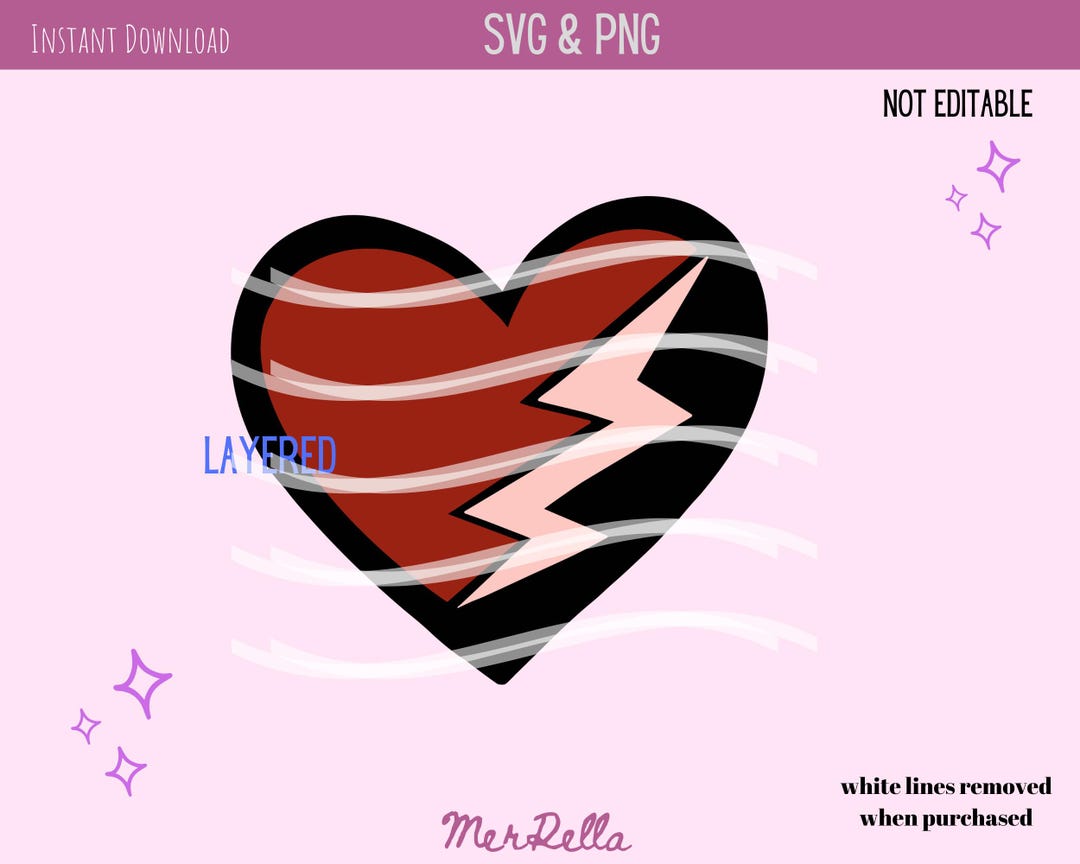 Rise of Red Svg Descendants 4 SVG PNG Inspired Pink Bolt Heart Hand ...