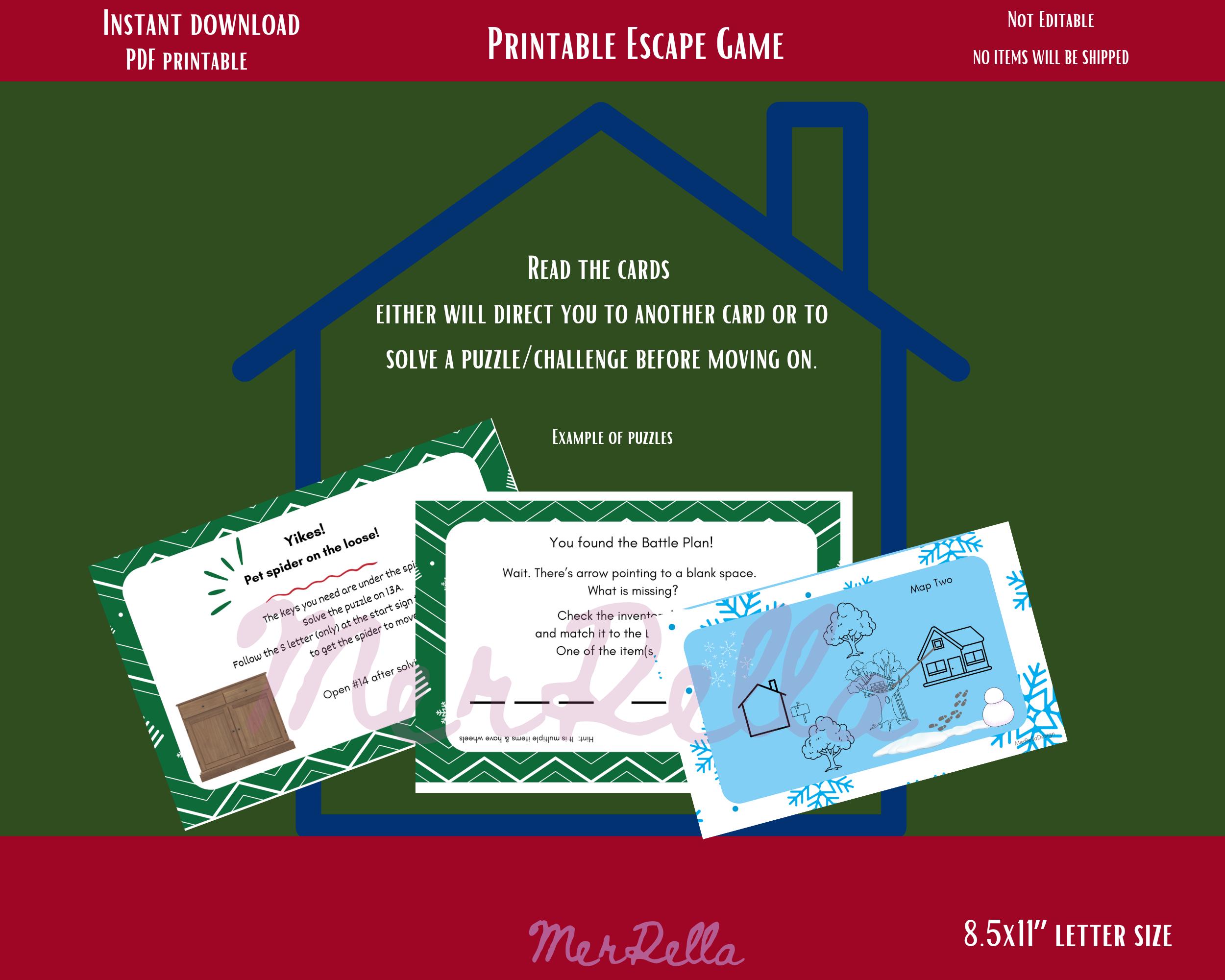 Home Alone Escape Game | Printable Holiday Activity (PDF) | Kids Family ...