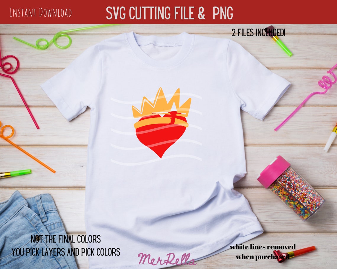Descendants Evie Heart Crown SVG PNG Evil Queen Svg Cricut - Etsy