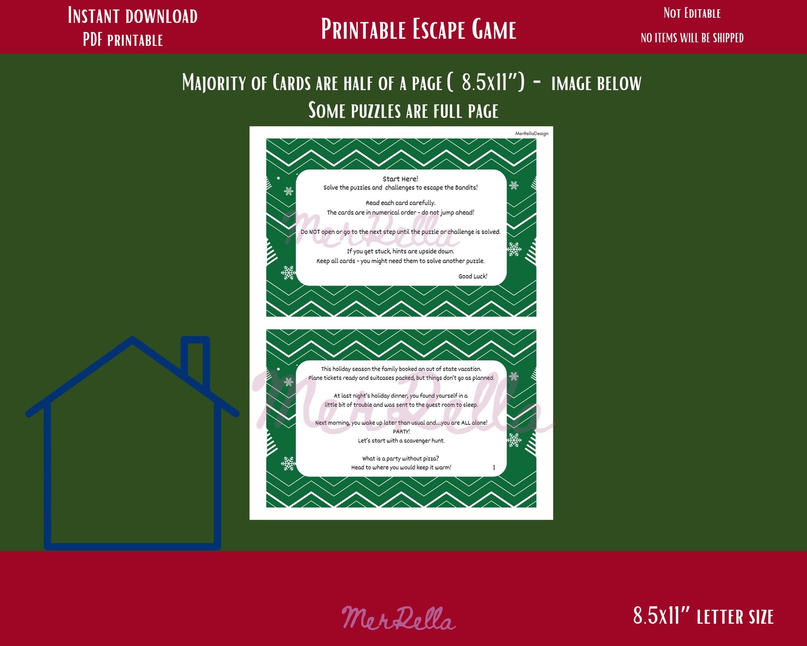Home Alone Escape Game | Printable Holiday Activity (PDF) | Kids Family ...
