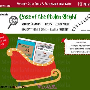 Kids Christmas Mystery Game Printable | Toddler Christmas Scavenger ...