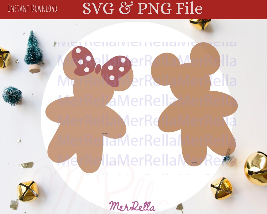 Cute Gingerbread Mouse SVG PNG, Printable Gingerbread Mouse Decoration ...