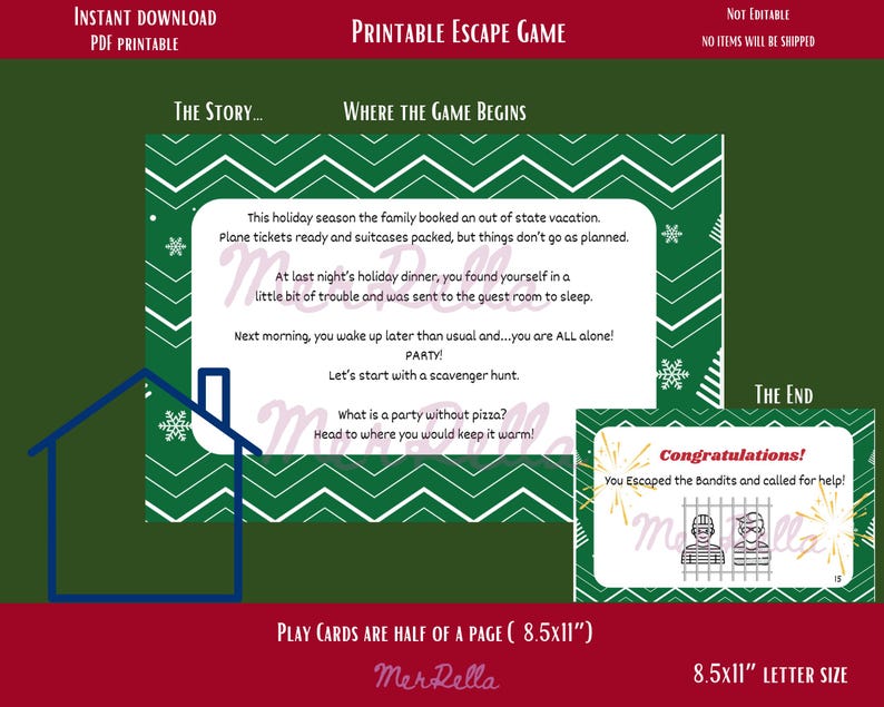 Home Alone Escape Game | Printable Holiday Activity (PDF) | Kids Family ...