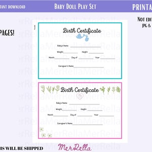 Printable Dramatic Play Baby Doll Nursery, Play Doctor Printable, Baby ...