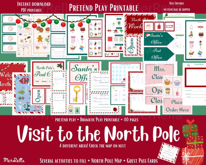 North Pole Christmas Dramatic Play | Printable Activity PDF | Mrs ...