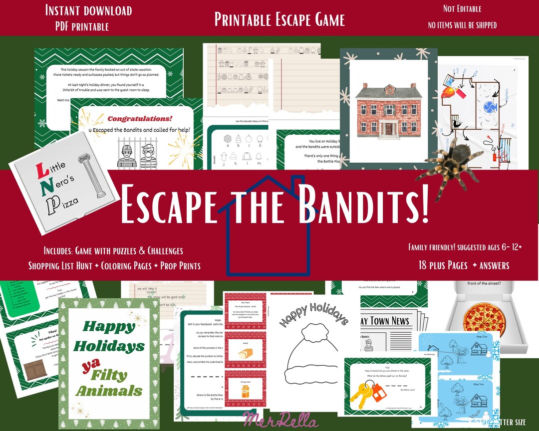 Home Alone Escape Game | Printable Holiday Activity (PDF) | Kids Family ...