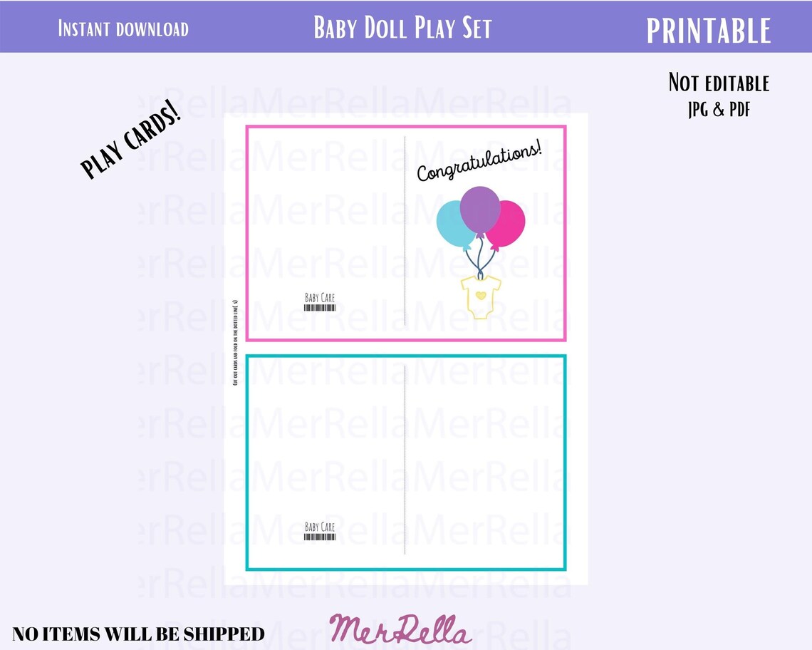 Printable Dramatic Play Baby Doll Nursery Play Doctor - Etsy