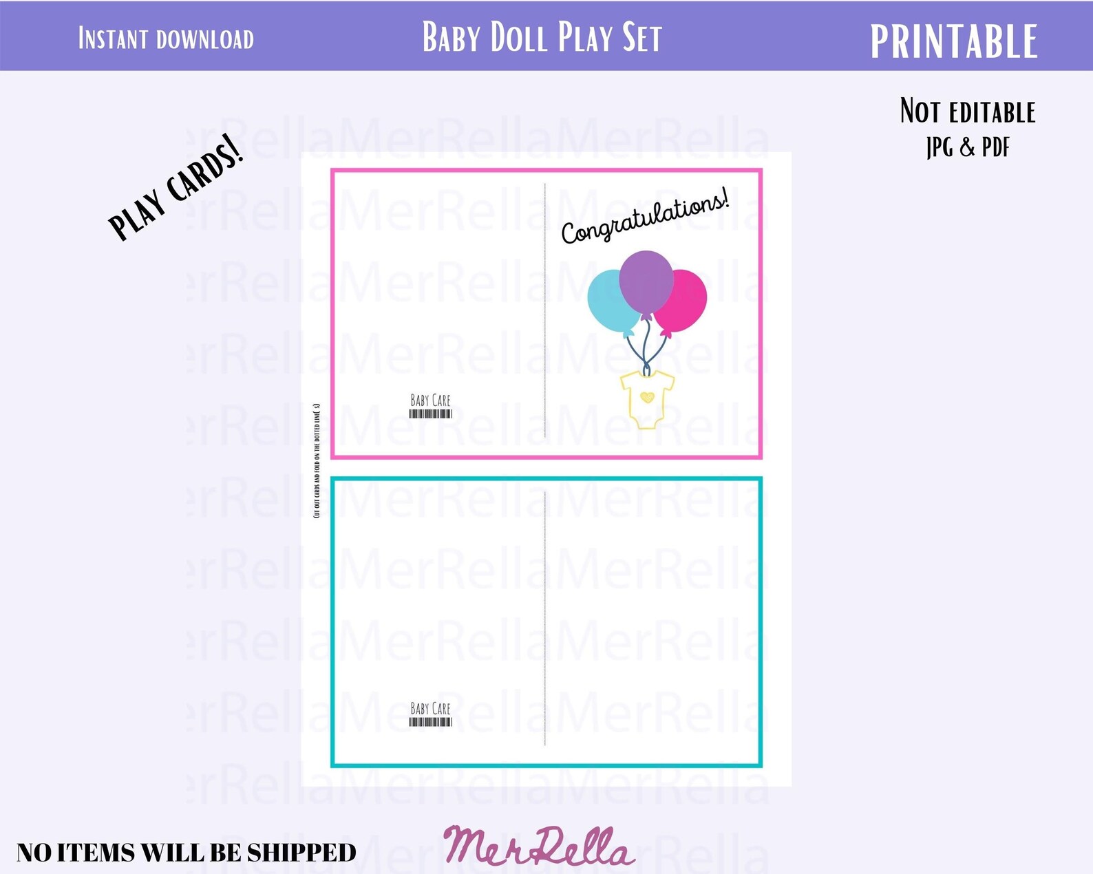 Printable Dramatic Play Baby Doll Nursery Play Doctor - Etsy