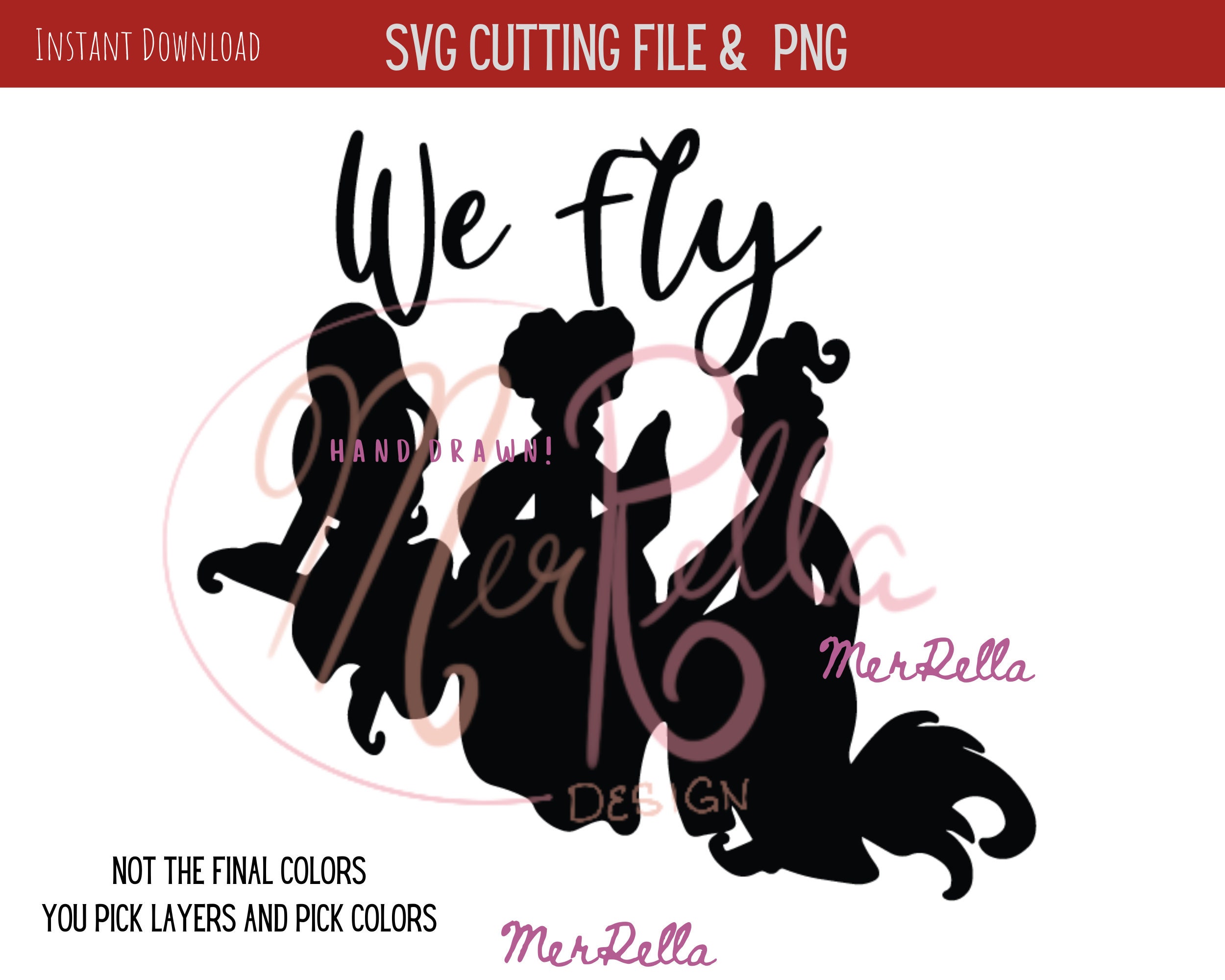 We Fly Hocus Pocus SVG PNG DXF, Cricut, Silhouette, Cut File, Halloween ...