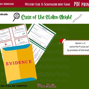 Kids Christmas Mystery Game Printable | Toddler Christmas Scavenger ...