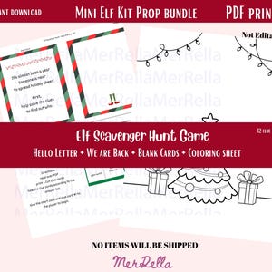Elf Scavenger Hunt Printable, Welcome Back Elf Game, Elf Shelf Surprise ...