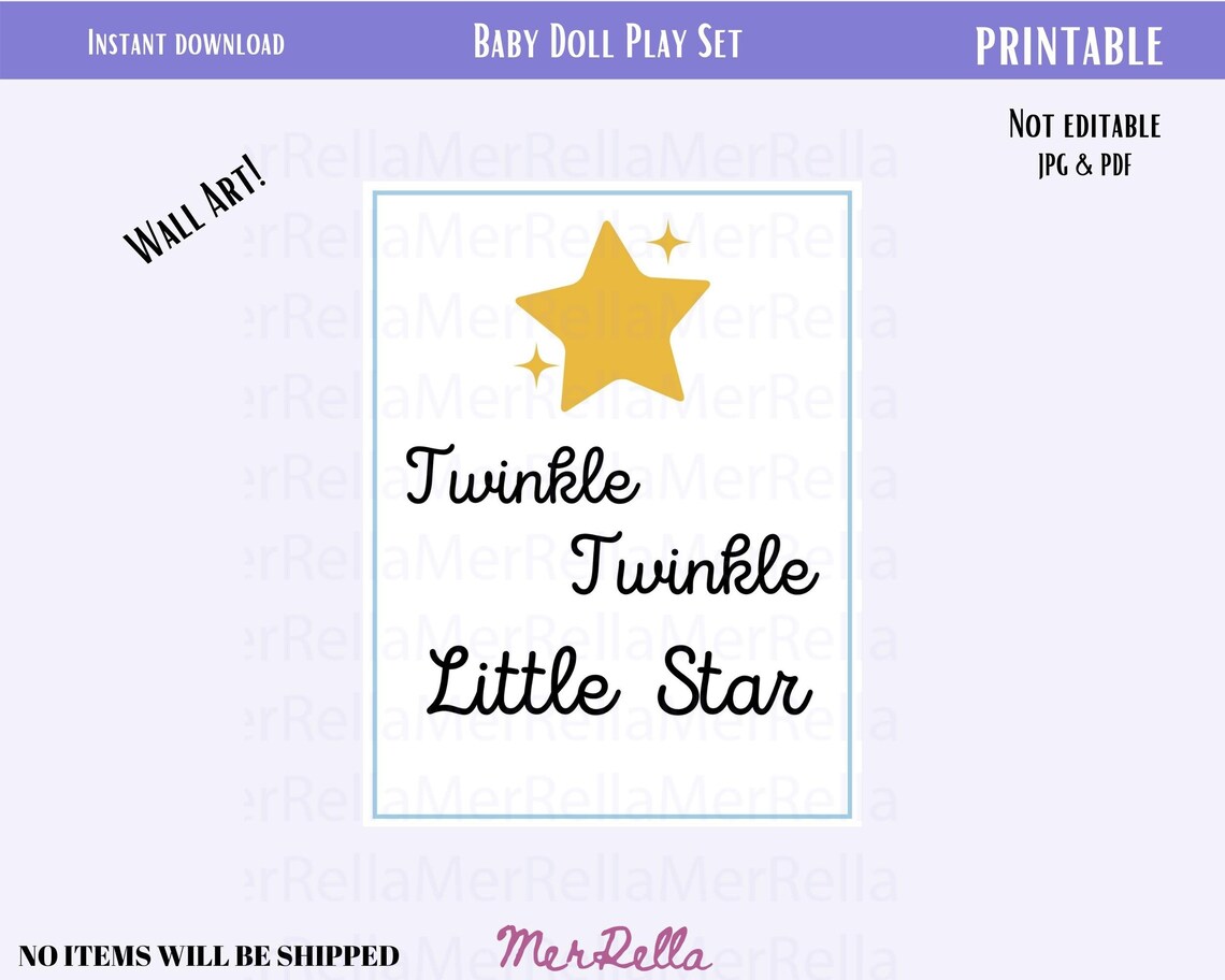 Printable Dramatic Play Baby Doll Nursery Play Doctor - Etsy