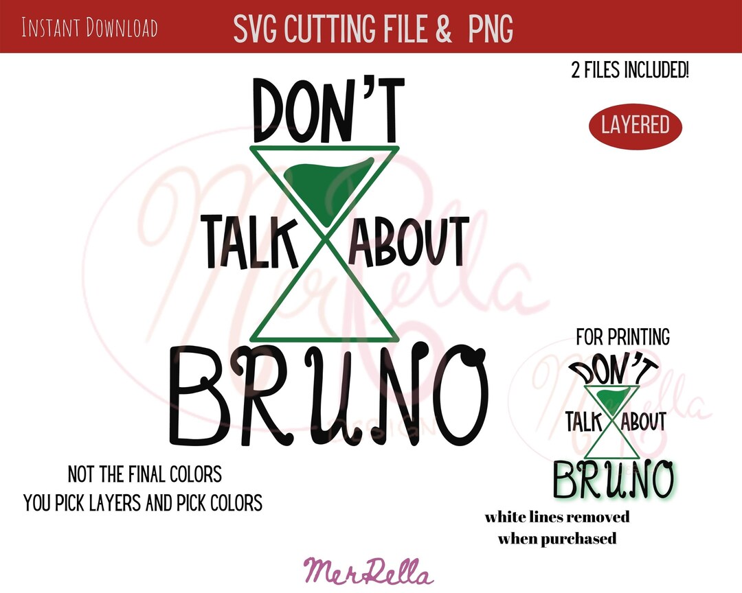 Encanto Bruno Hourglass SVG PNG, Bruno Sticker, Cricut Cutting File ...