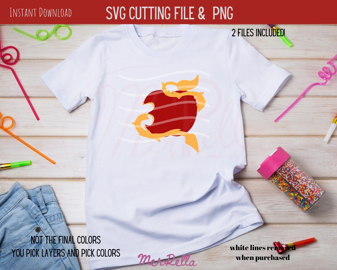 Descendants Apple SVG: Layered Cricut Cut File (digital Download) - Etsy