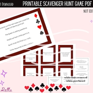Descendants 4 Scavenger Hunt Clue Game Printable Birthday Party Game ...