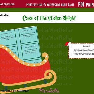 Kids Christmas Mystery Game Printable | Toddler Christmas Scavenger ...