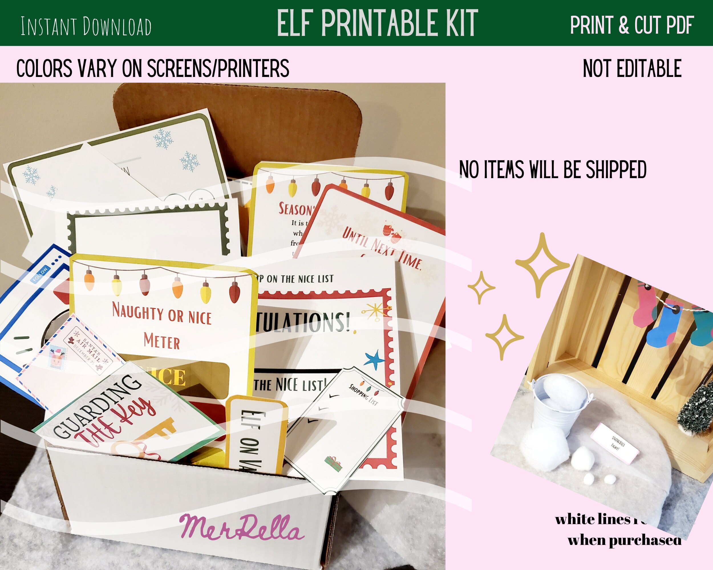 Printable Goodbye Elf Letter Certificate Props Games Elf - Etsy