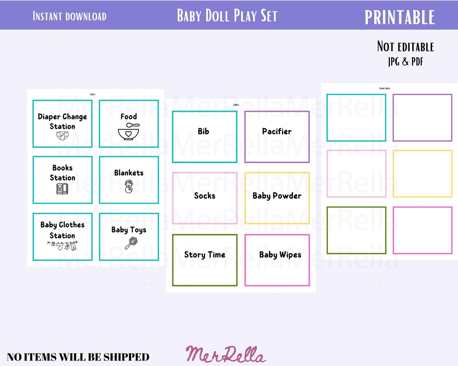 Printable Dramatic Play Baby Doll Nursery Play Doctor - Etsy