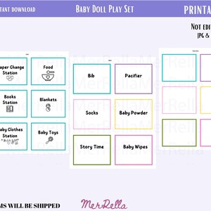Printable Dramatic Play Baby Doll Nursery, Play Doctor Printable, Baby ...