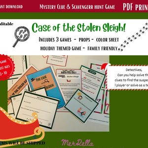 Kids Christmas Mystery Game Printable | Toddler Christmas Scavenger ...