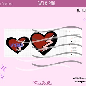 Rise of Red Svg Descendants 4 SVG PNG Inspired Pink Bolt Heart Hand ...