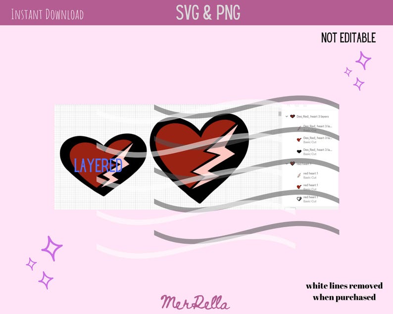 Rise of Red Svg Descendants 4 SVG PNG Inspired Pink Bolt Heart Hand ...