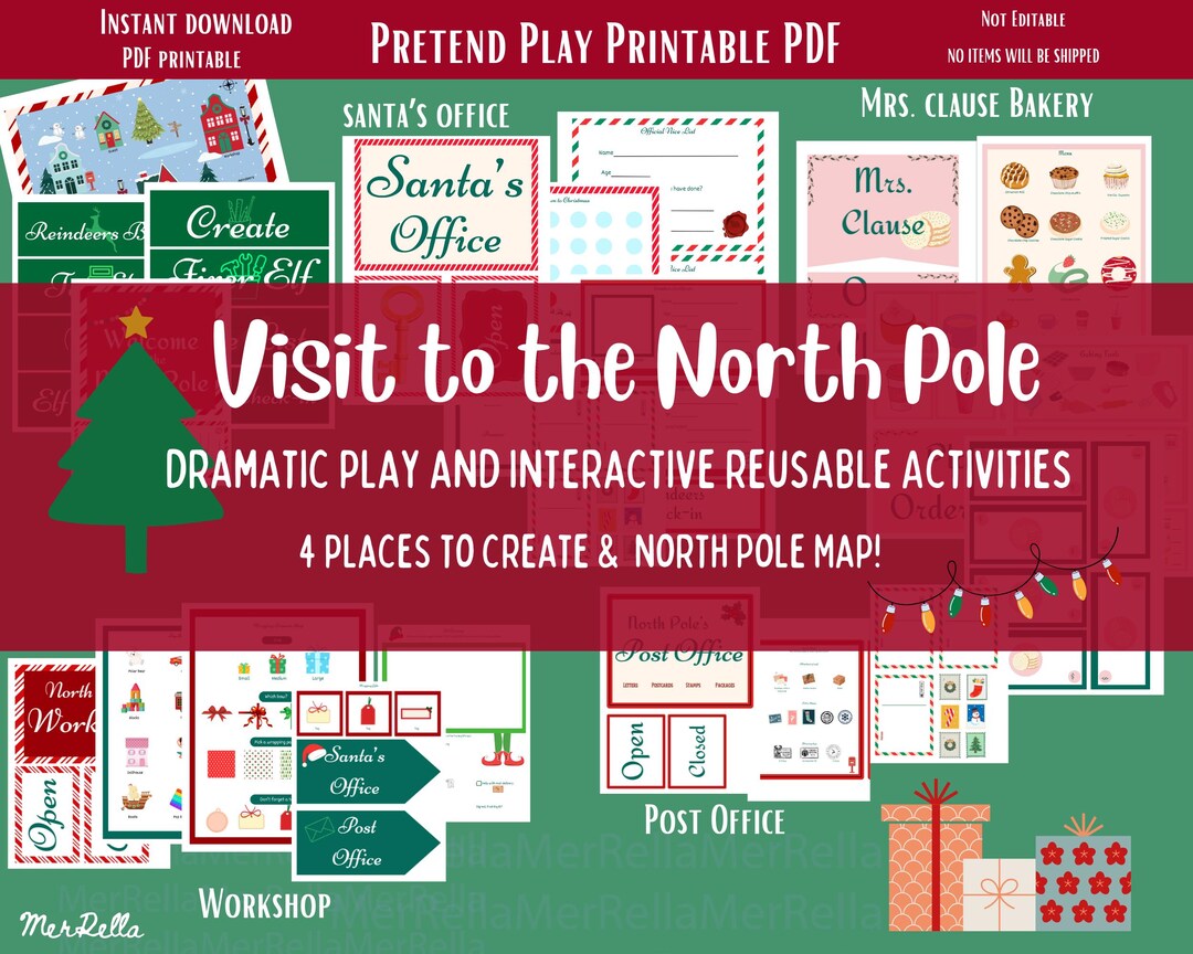 North Pole Christmas Dramatic Play | Printable Activity PDF | Mrs ...