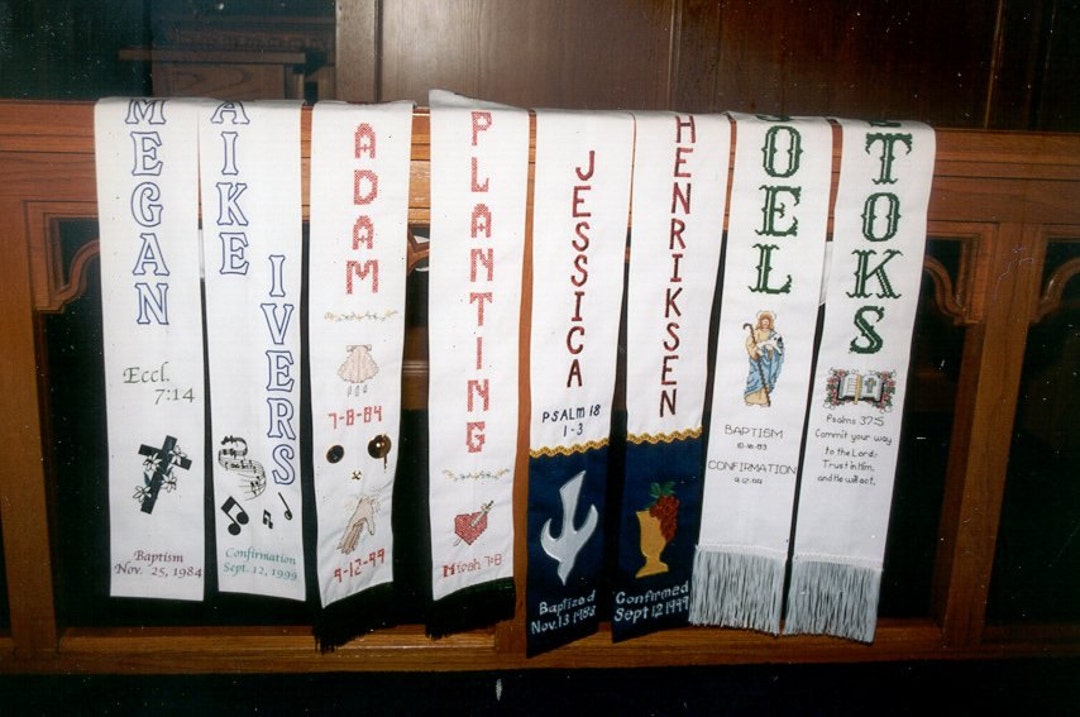 Confirmation Stoles - Custom Made - Etsy