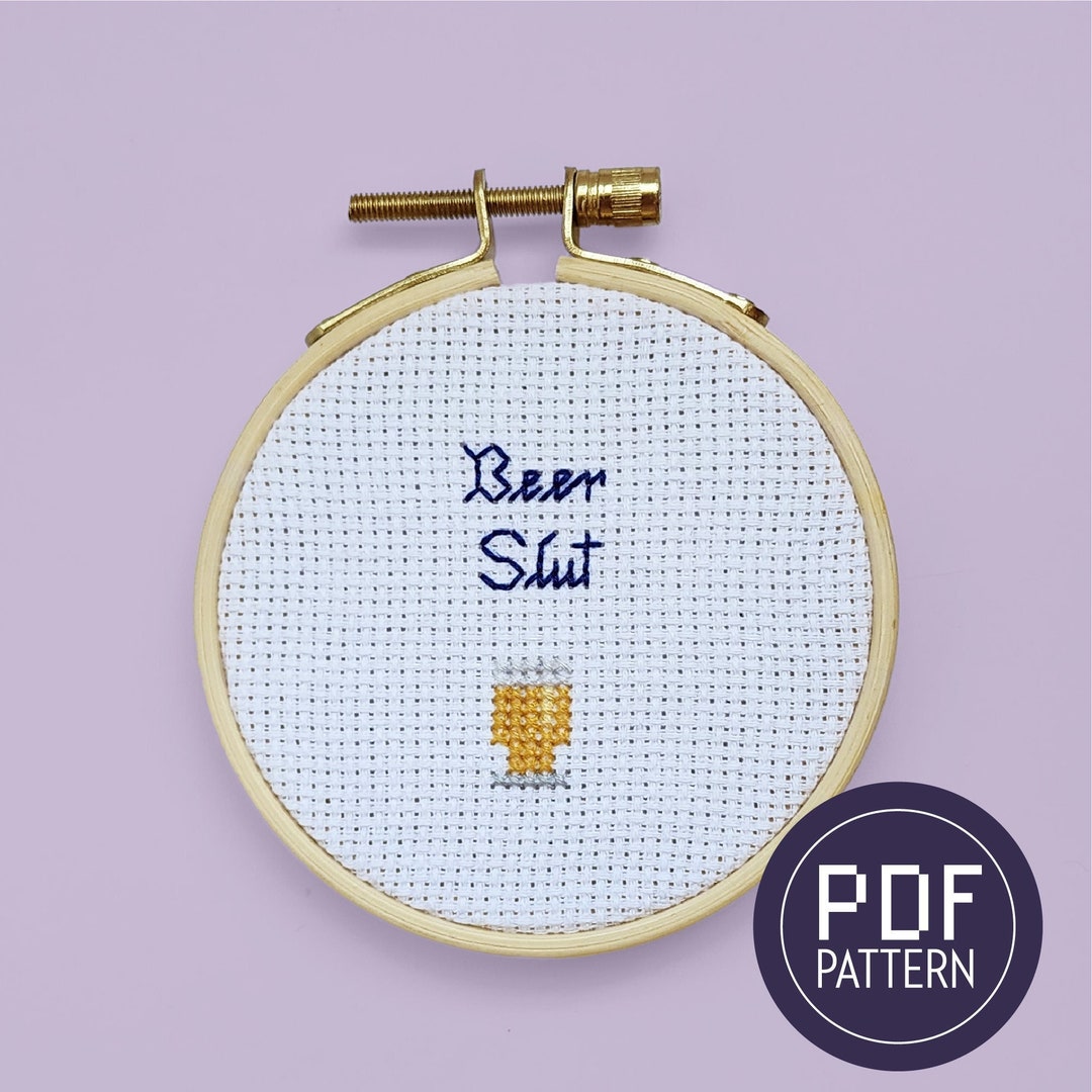 Beer Slut Mini Cross Stitch Pattern PDF Instant Download Cultured ...