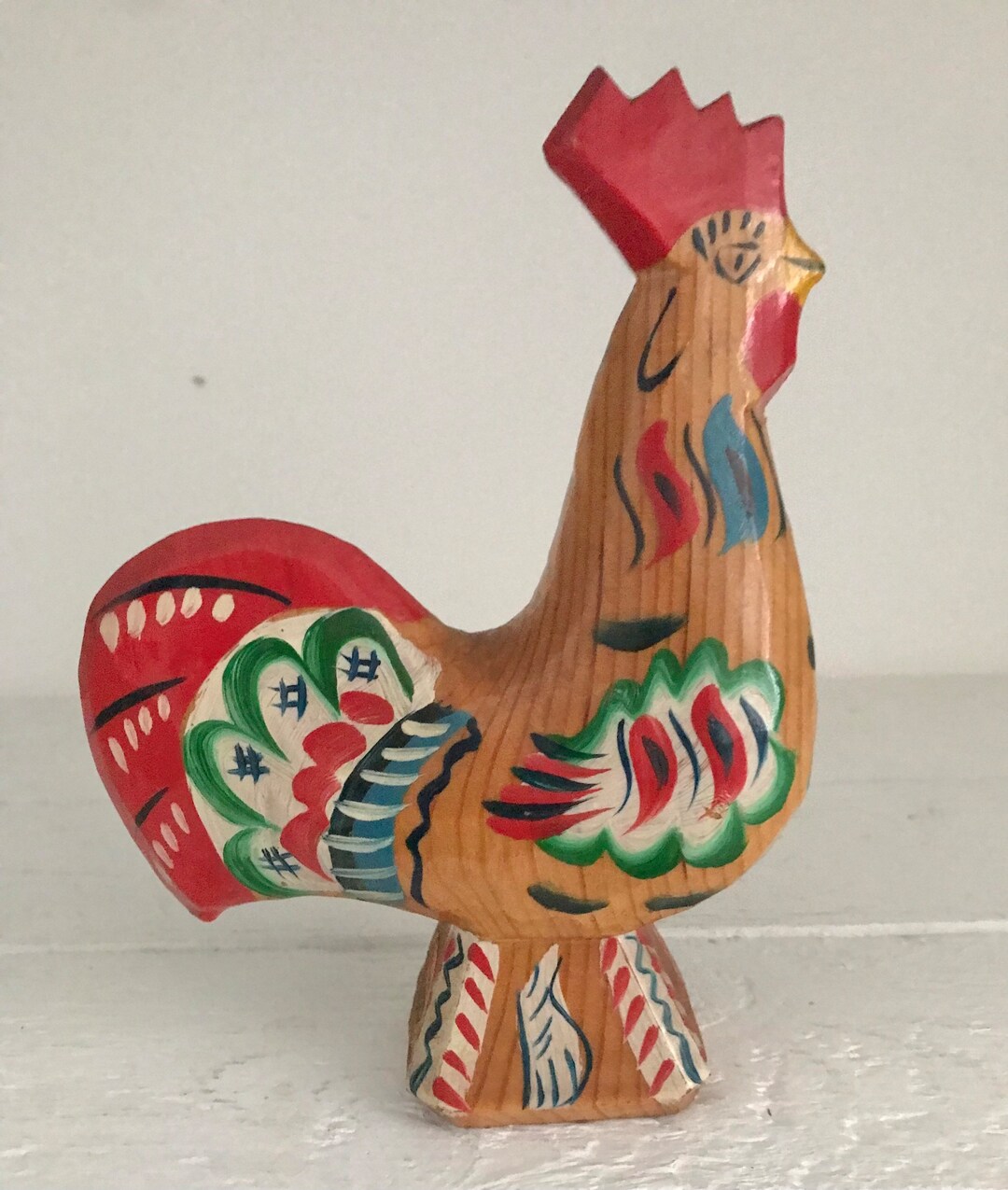 Swedish Dala Rooster Cockeral Nils Olsson Akta Dalahemslojd - Etsy