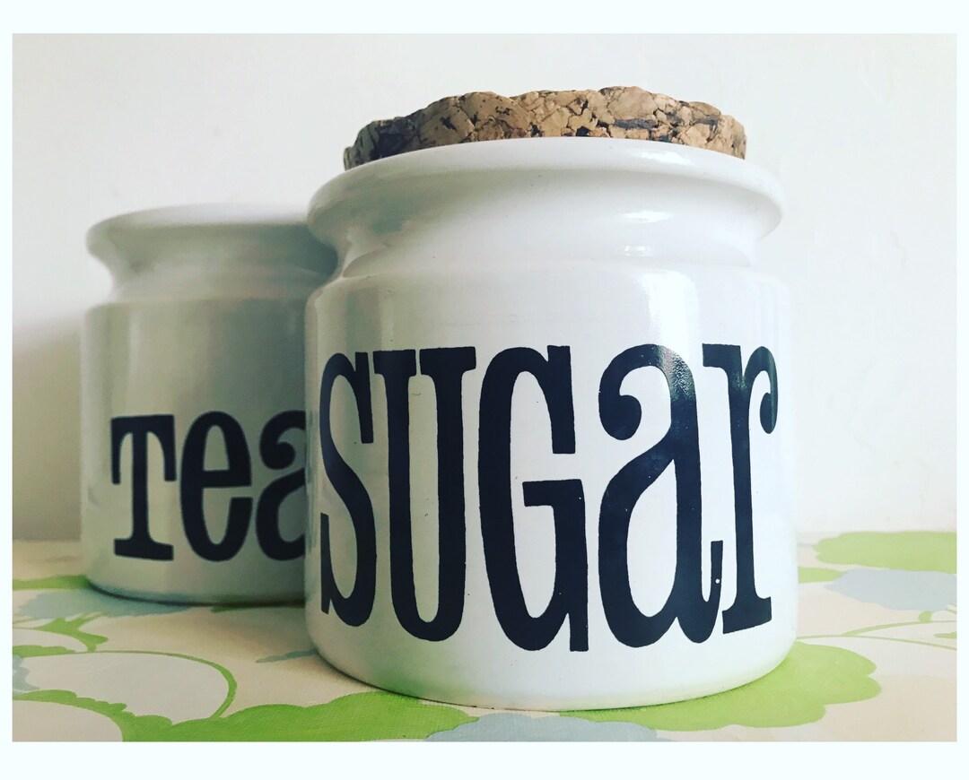 Retro T.G Green Spectrum Canisters With Cork Lids Sugar - Etsy