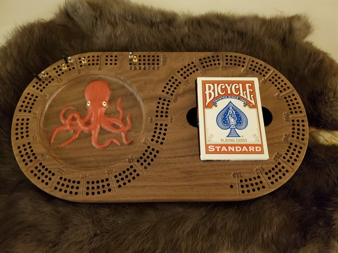Octopus Themed Cribbage Board - Etsy