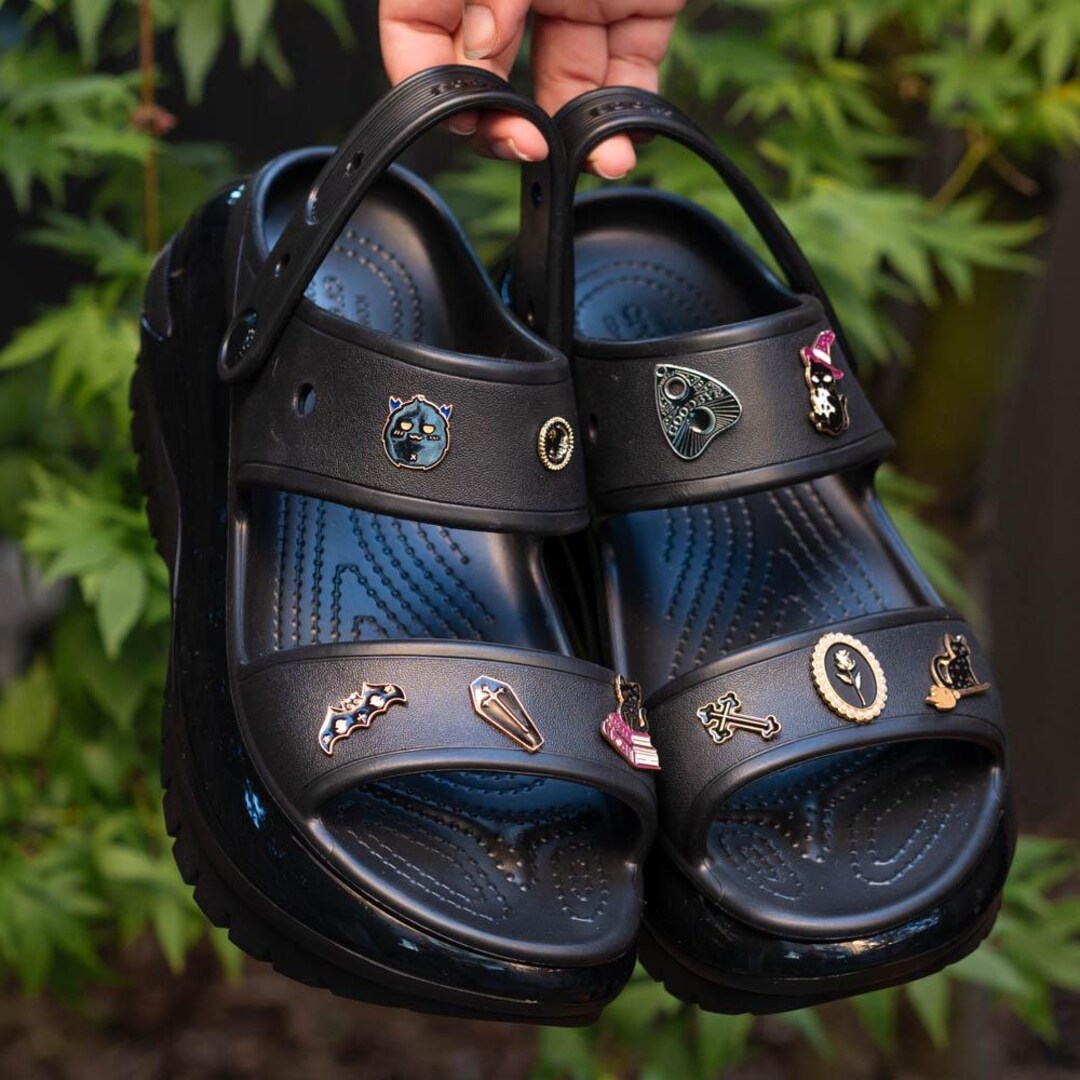 Goth Clog Shoe Charms | Spooky Halloween Accessories - Etsy